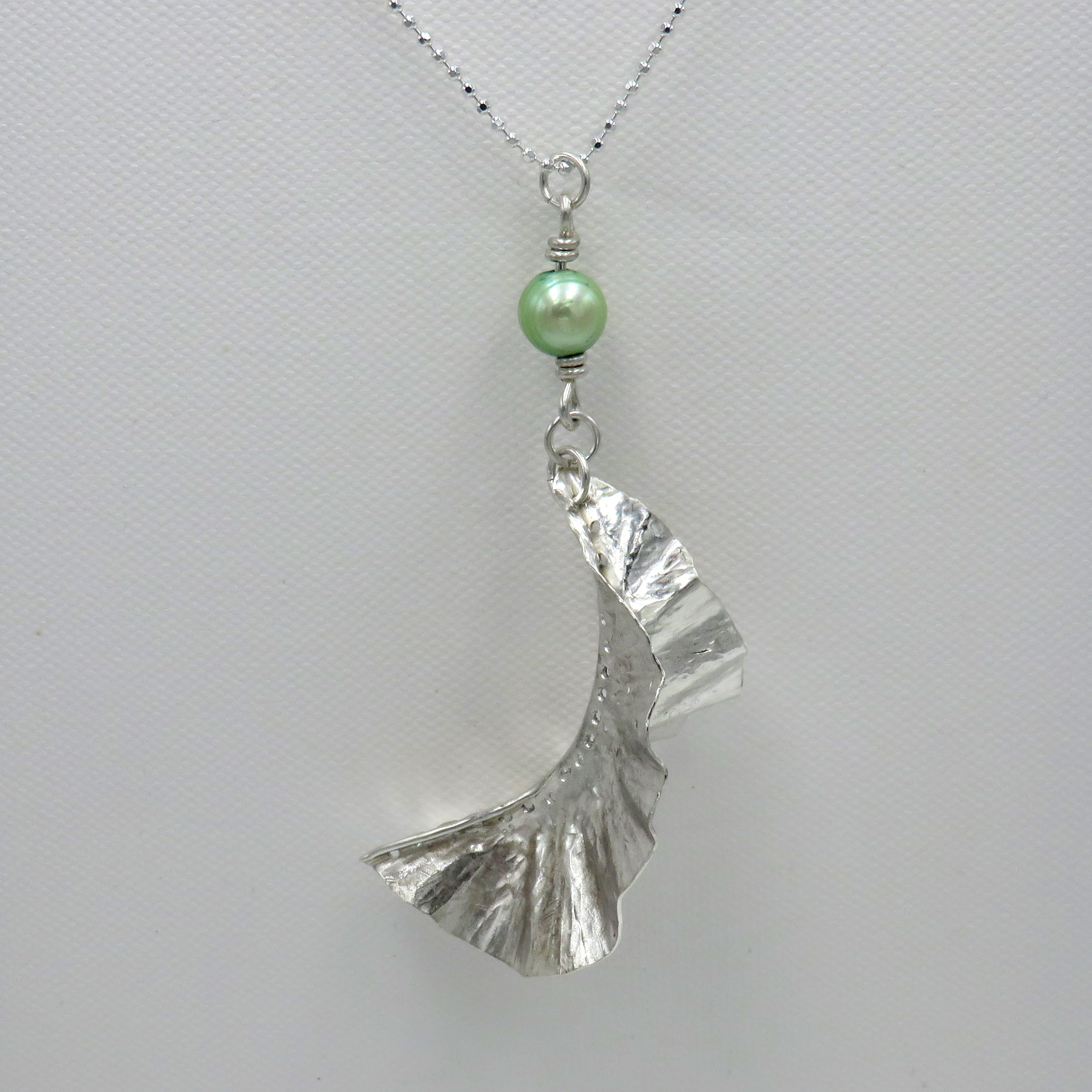 Hand Forged Silver Ruffled Leaf | Green Meadow Works